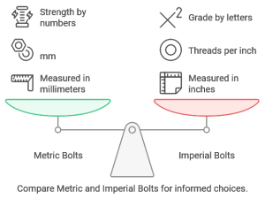 Difference Between Metric and Imperial Bolts with Chart